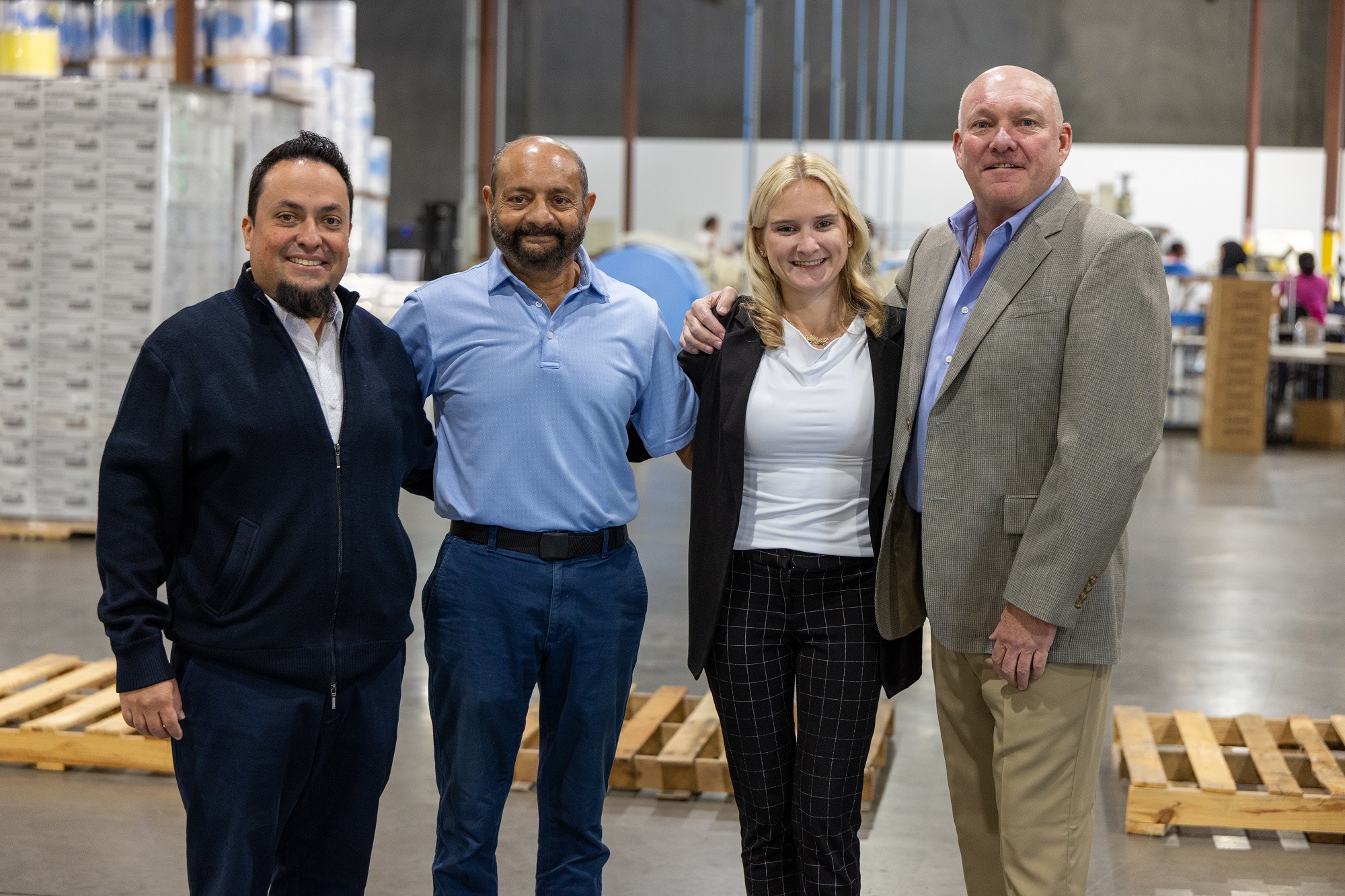 David Briceno, Director of Cargo Development at JAXPORT, works with ...